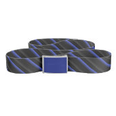Dark Blue and Black Diagonal Striped Belt | Zazzle