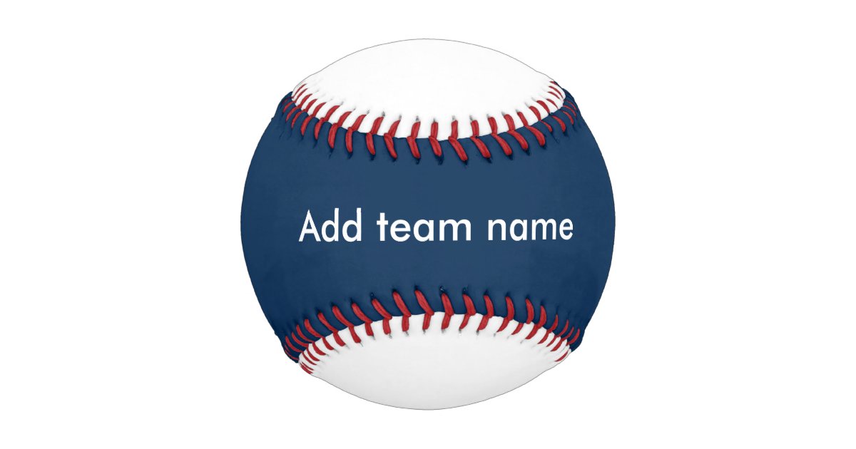 Dark Blue and White Baseball | Zazzle