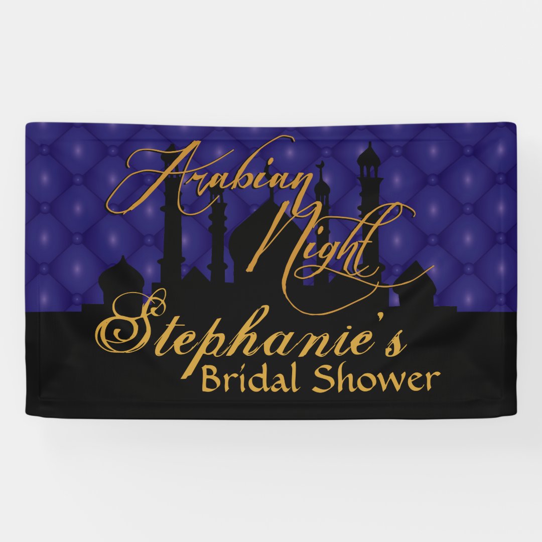 Dark Blue, Arabian Nights Themed Banner | Zazzle