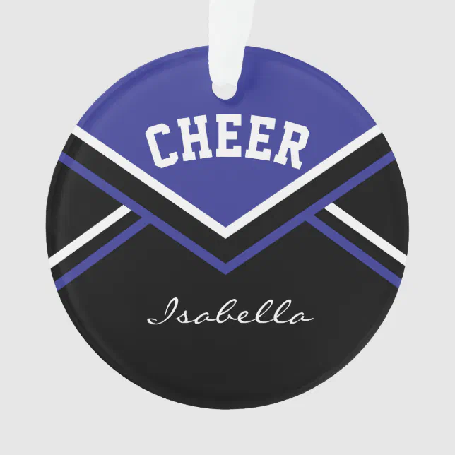 Dark Blue Cheerleader Cheer Ornament | Zazzle