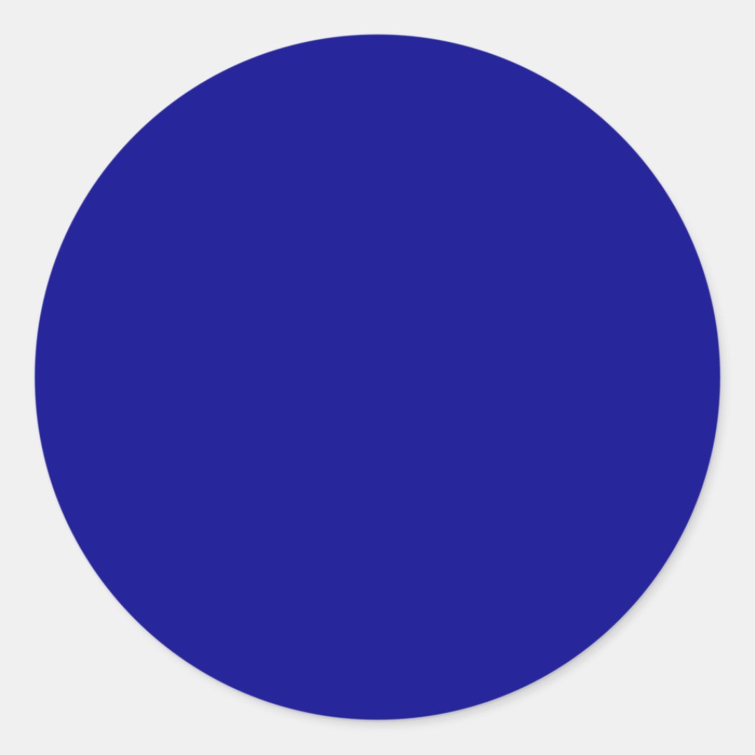 Dark Blue Classic Round Sticker | Zazzle