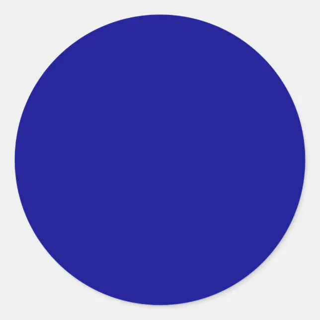 Dark Blue Classic Round Sticker | Zazzle