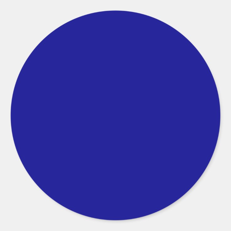 Dark Blue Classic Round Sticker | Zazzle