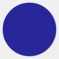 Dark Blue Classic Round Sticker | Zazzle