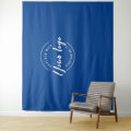 Dark blue Custom Logo backdrop Company branding | Zazzle
