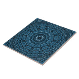 Dark Blue Decorative Ceramic Tile | Zazzle