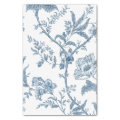 Dark Blue Floral Vines Vintage Botanical Decoupage Tissue Paper | Zazzle