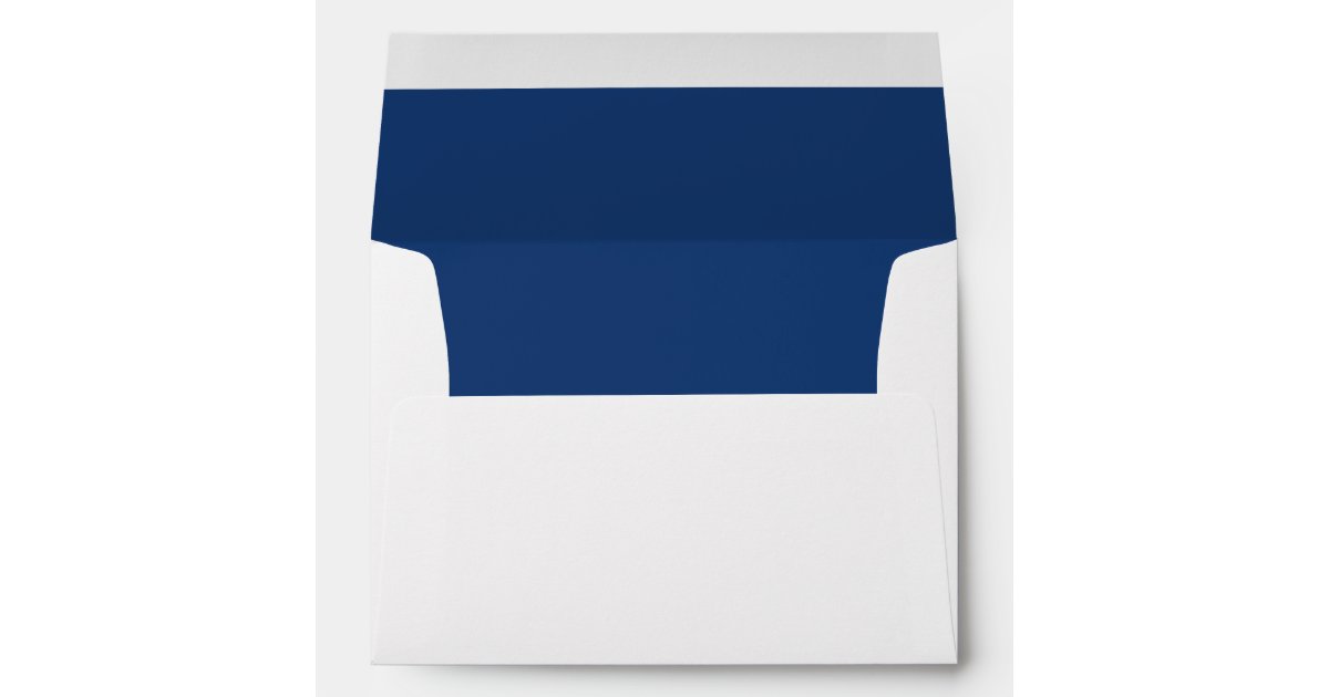 Dark Blue interior return address Envelope | Zazzle