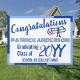 Dark Blue, Light Blue Congratulations Graduation Sign | Zazzle