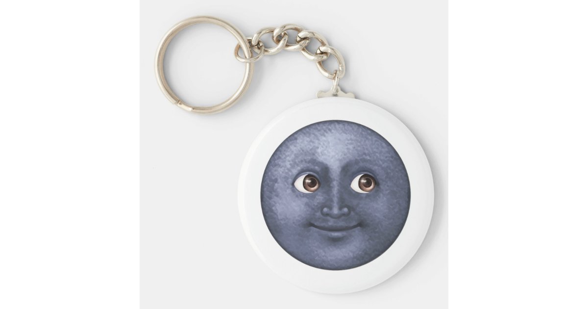 Dark Blue Moon - Emoji Keychain | Zazzle.com