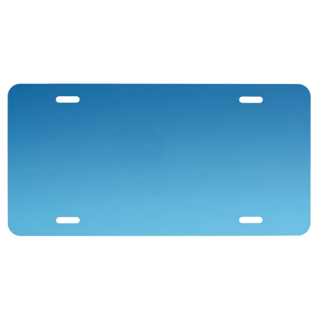 “Dark Blue Ombre” License Plate | Zazzle
