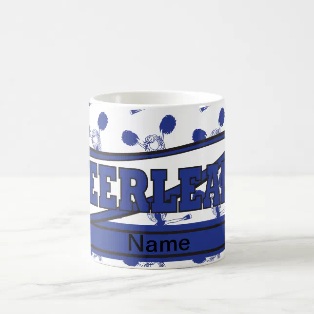 Dark Blue Personalize Cheerleader Mugs | Zazzle