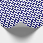 Dark Blue Polka Dots Wrapping Paper | Zazzle