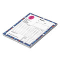 Dark Blue Red Star Company Business Shop Invoice Notepad | Zazzle