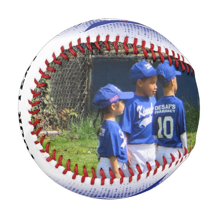 Dark Blue Retro Photo Baseball Sports | Zazzle