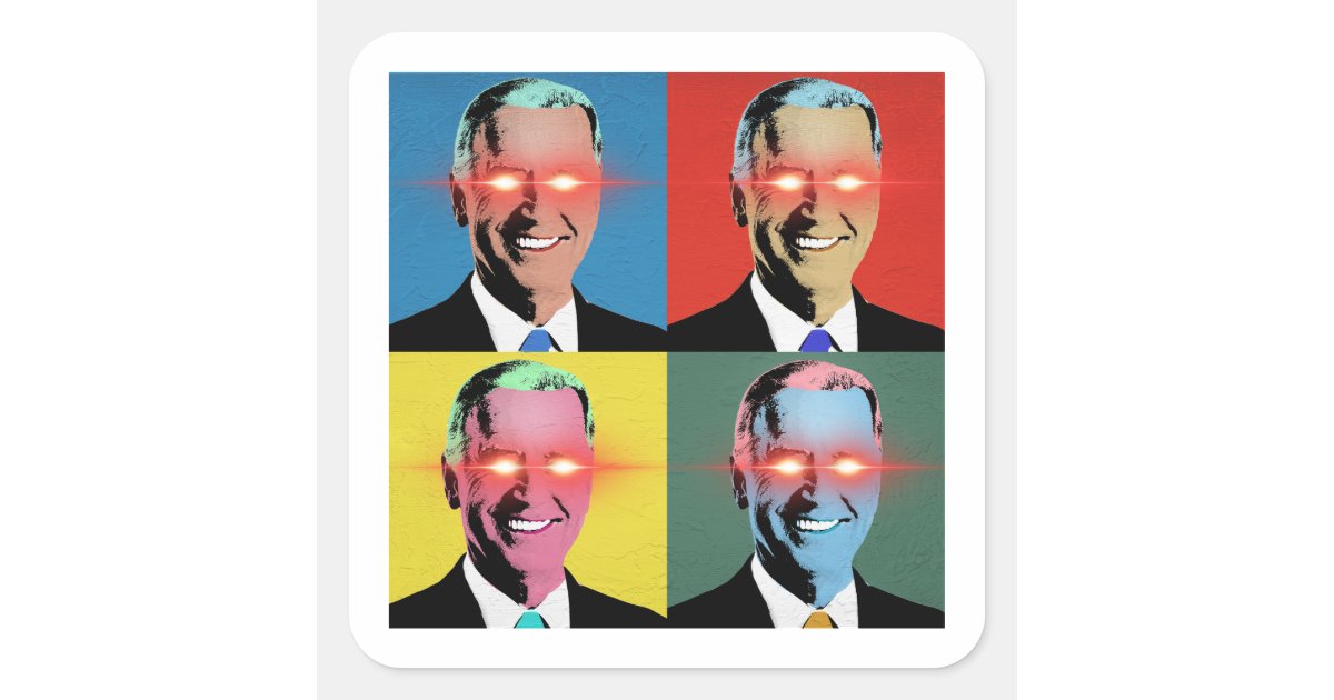 Dark Brandon Pop Art Square Sticker | Zazzle