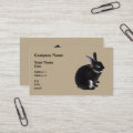 Dark Brown and White Mini Rex Rabbit Business Card | Zazzle