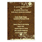 Dark Brown Leather Cream Lace Wedding Invitation | Zazzle.com