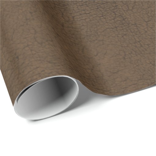 Dark Brown Leather Texture Pattern Background Wrapping Paper | Zazzle