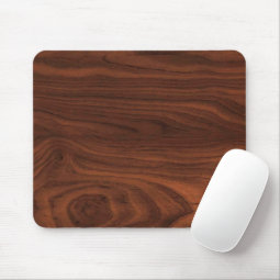 Dark Brown Wood Look Mouse Pad | Zazzle