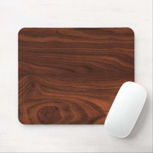 Dark Brown Wood Look Mouse Pad | Zazzle