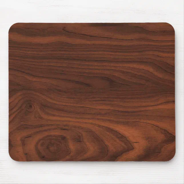 Dark Brown Wood Look Mouse Pad | Zazzle