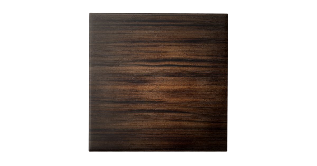 Dark Brown Wood Texture Pattern Ceramic Tile | Zazzle
