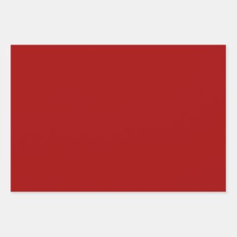 Dark Candy Apple Red Solid Color Wrapping Paper Sheets | Zazzle