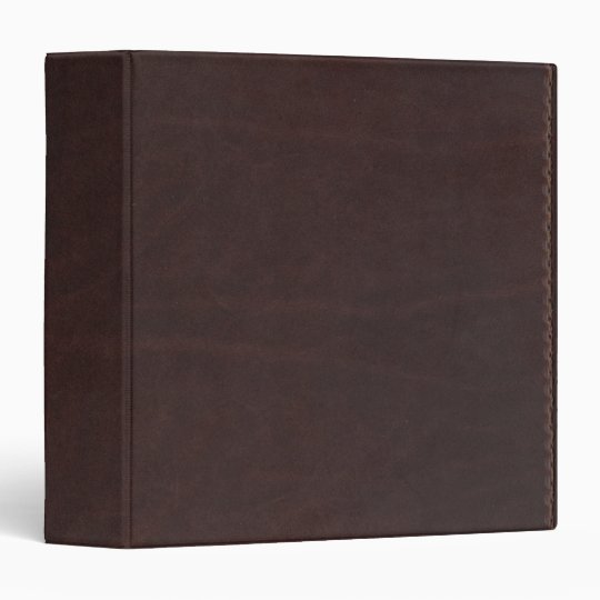 Dark Chestnut Brown Faux Leather Binder | Zazzle.com