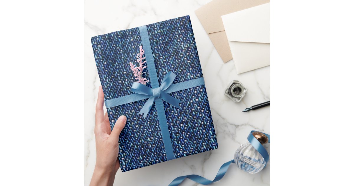 Dark Denim Wrapping Paper | Zazzle