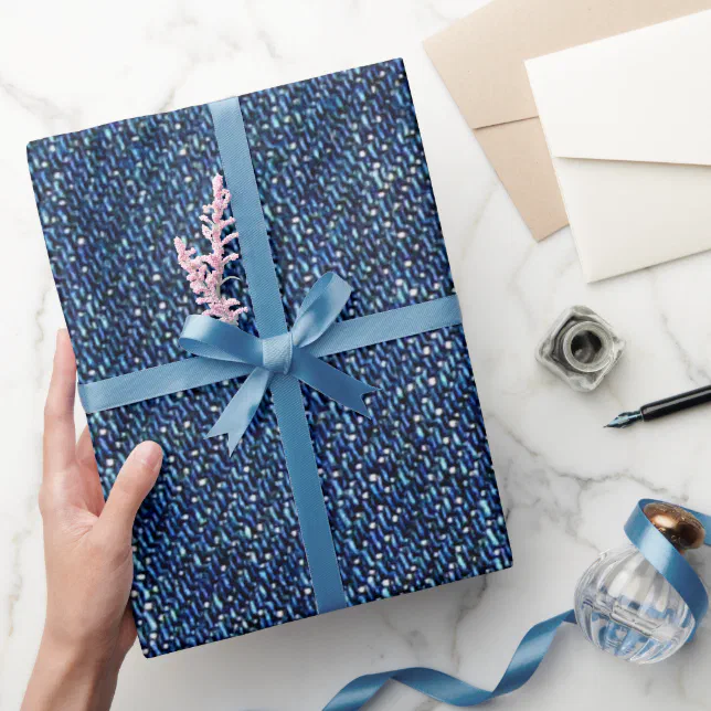 Dark Denim Wrapping Paper | Zazzle