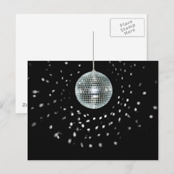 Dark Disco Ball Postcard | Zazzle