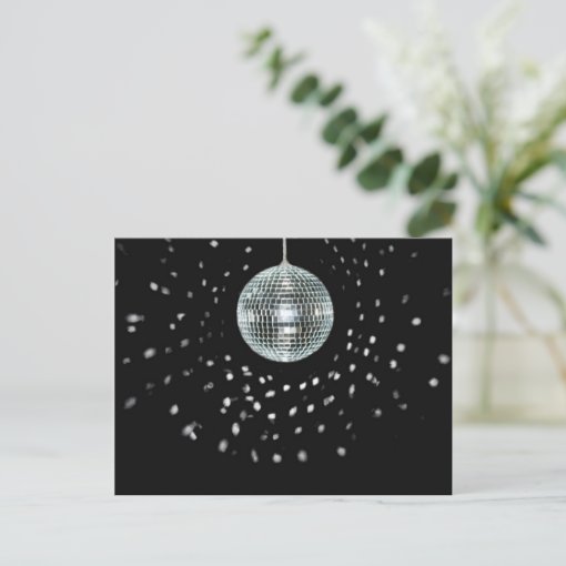 Dark Disco Ball Postcard | Zazzle