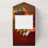 Dark Elegant Summer Sunset Floral Dinner All In One Invitation | Zazzle