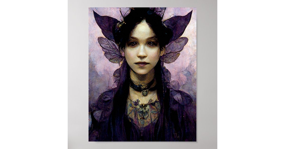 Dark Elf 2 Goth Gothic Fantasy Art Poster | Zazzle