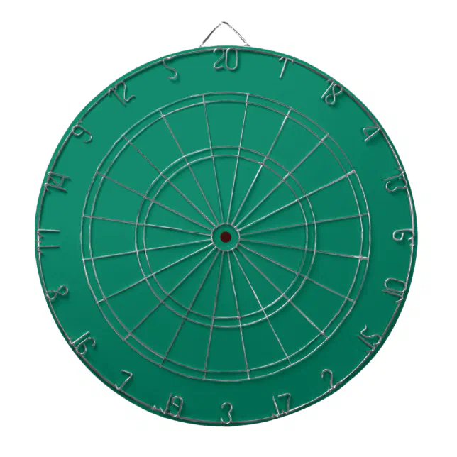 Dark Emerald Green Blue Solid Color Design Dart Board | Zazzle