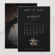 Dark Faded Photo Gold Ampersand & Calendar Wedding Save The Date | Zazzle