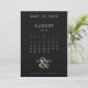 Dark Faded Photo Gold Ampersand & Calendar Wedding Save The Date | Zazzle