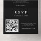 Dark Faded Photo Modern Minimalist QR Code Wedding All In One ...