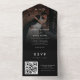 Dark Faded Photo Modern Minimalist QR Code Wedding All In One ...