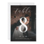 Dark Faded Photo Monogram Black Table Number 8 | Zazzle