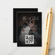 Dark Faded Photo QR Code Black Wedding Details Enclosure Card | Zazzle