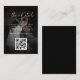 Dark Faded Photo QR Code Black Wedding Details Enclosure Card | Zazzle