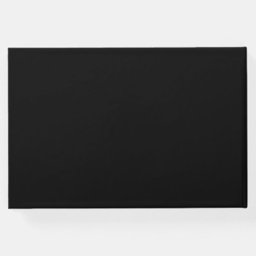 Dark Fading Photo & Monogram Elegant Black Wedding Guest Book | Zazzle