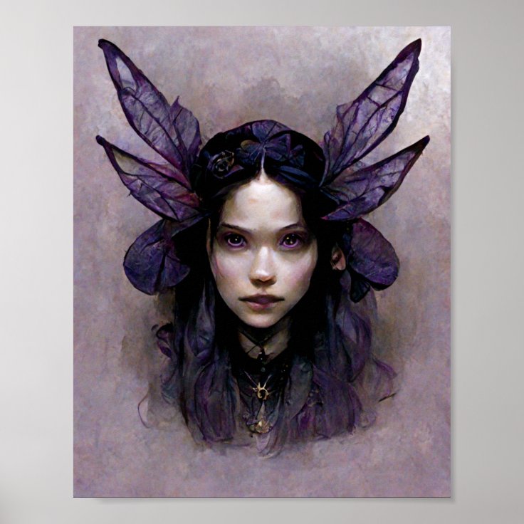 Dark Fairy 2 Goth Gothic Fantasy Art Poster | Zazzle