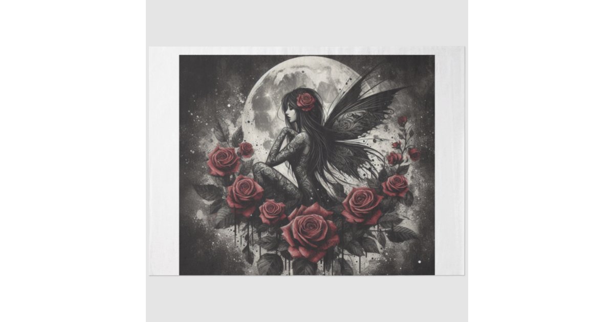 Dark Fairy Tissue Paper | Zazzle