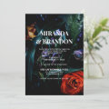 Dark Floral Botanical Wedding Invitation | Zazzle
