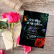Dark Floral Botanical Wedding Invitation | Zazzle