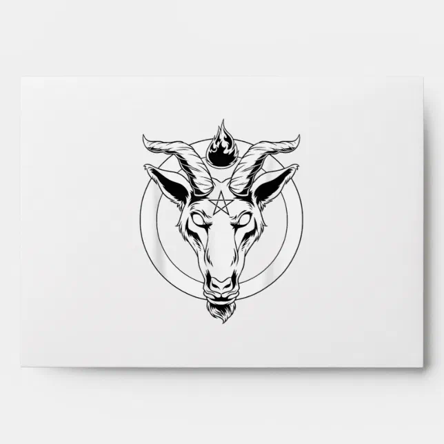 Dark Goat Baphomet, Satanic Lucifer Beelzebub Gift Envelope | Zazzle