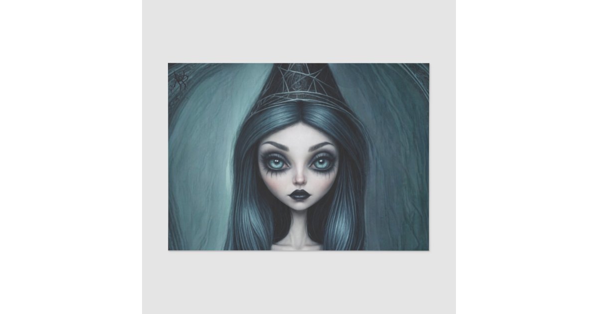 Dark Goddess Witch Decoupage Paper | Zazzle